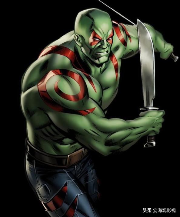 Why is the skin of Drax the Destroyer not green in the Marvel movies ...