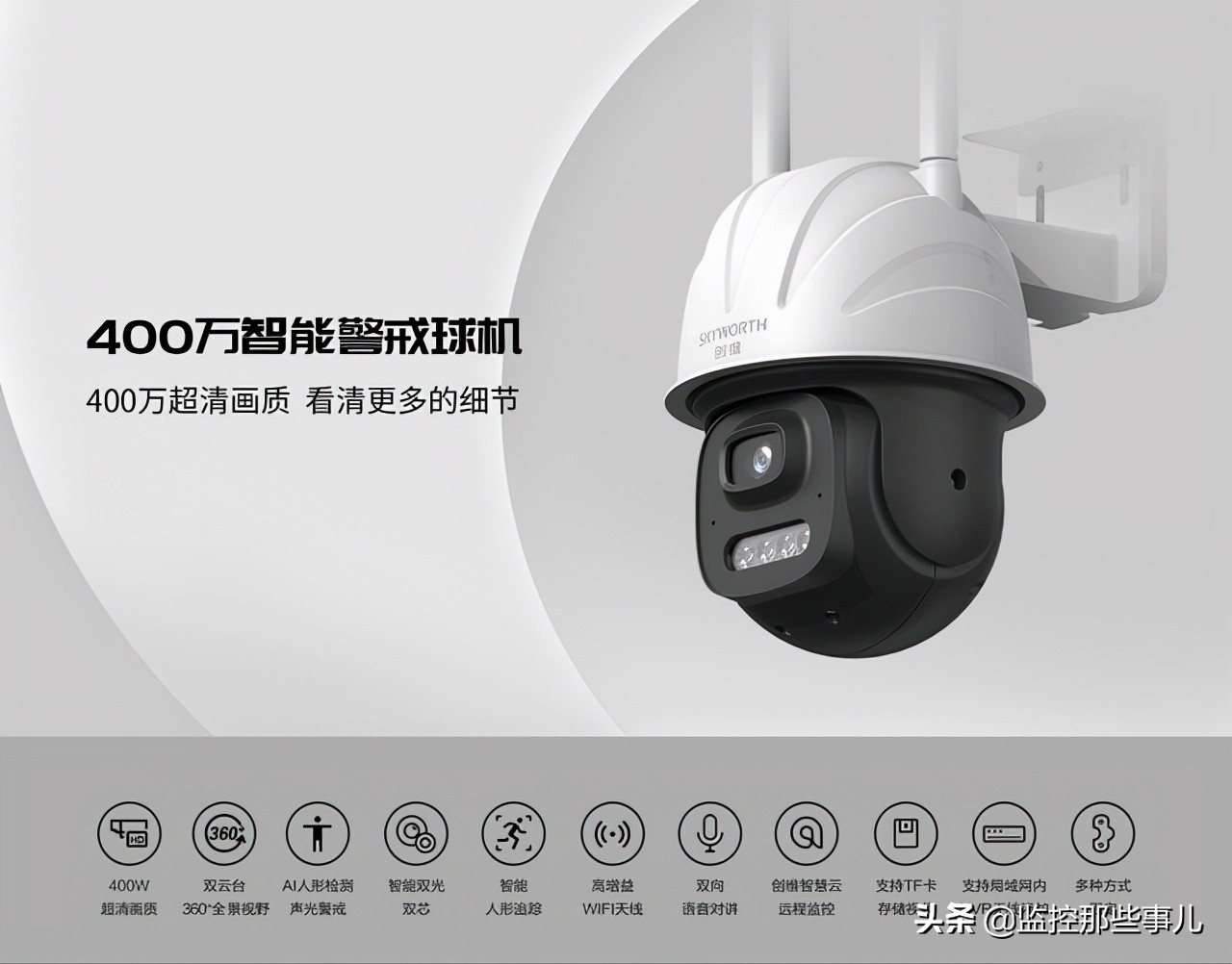 Safety helmet series Skyworth Security 400W Intelligent Security Dome ...