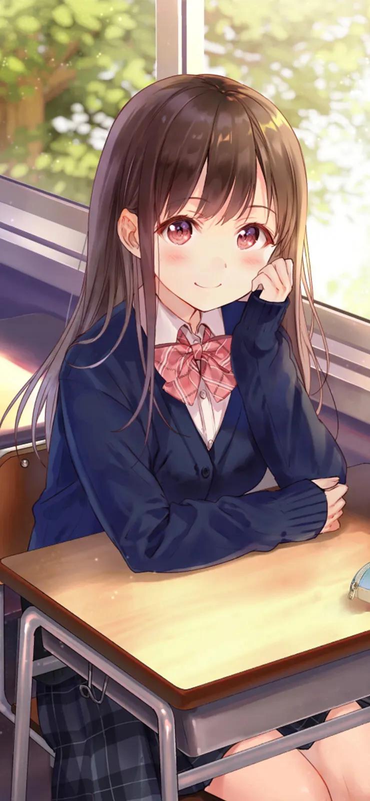 Two-dimensional anime beautiful girl wallpaper!A sentimental and meek ...
