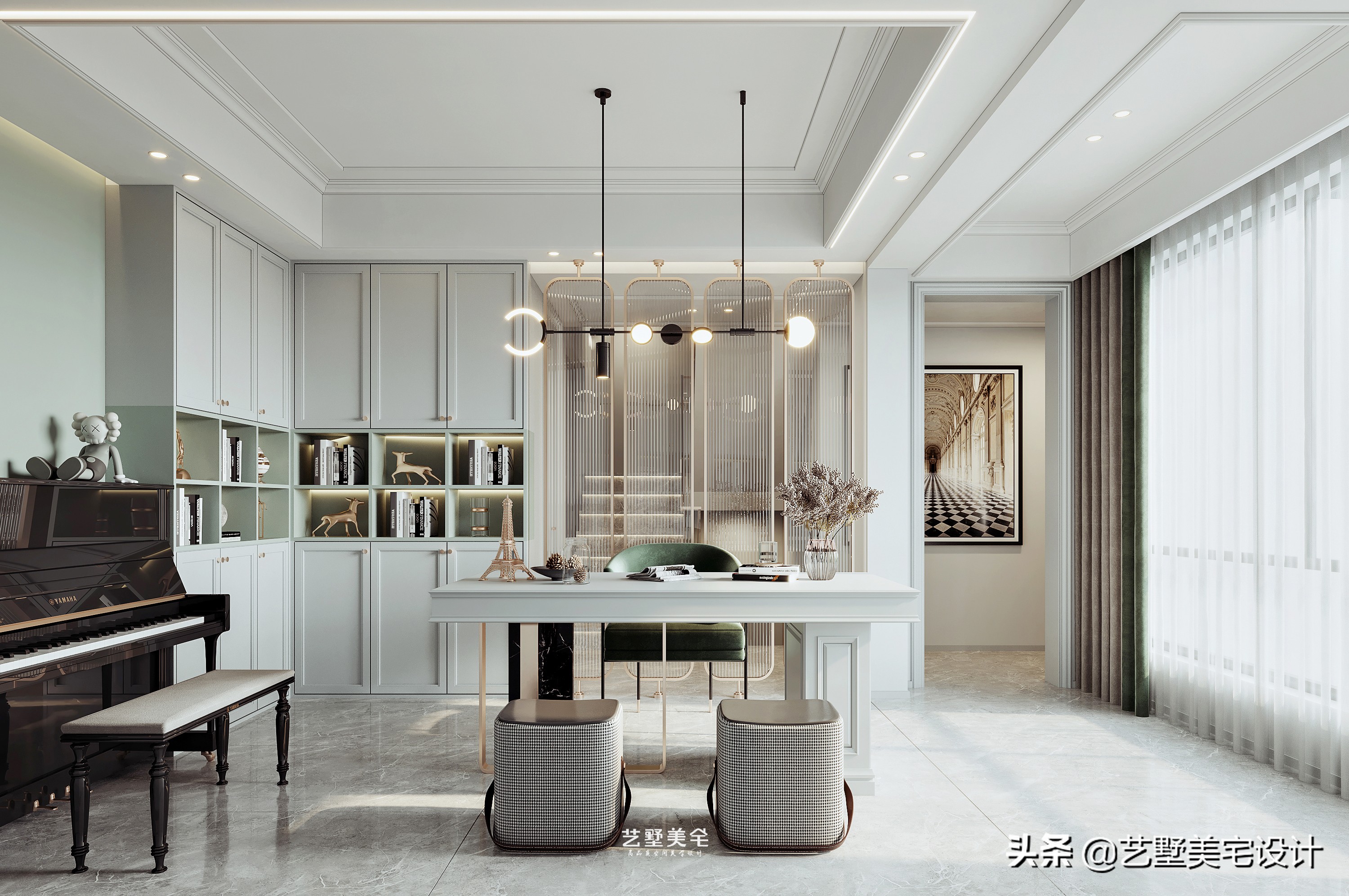"Qiannan·Hushan Yuefu" 420㎡ light luxury villa with integrated dining ...