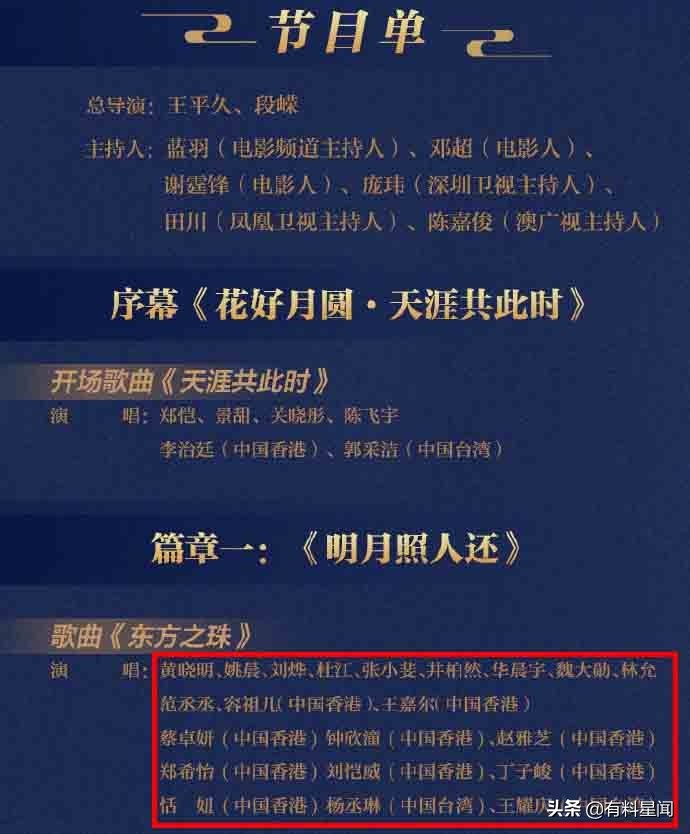 Mid-Autumn Festival Gala in the Greater Bay Area: Hawick Lau and Daxun Wei on the same stage ...