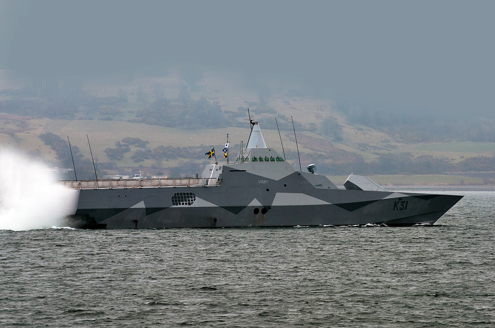 Picture 110 of the Swedish Visby-class patrol ship, the pioneer of the ...