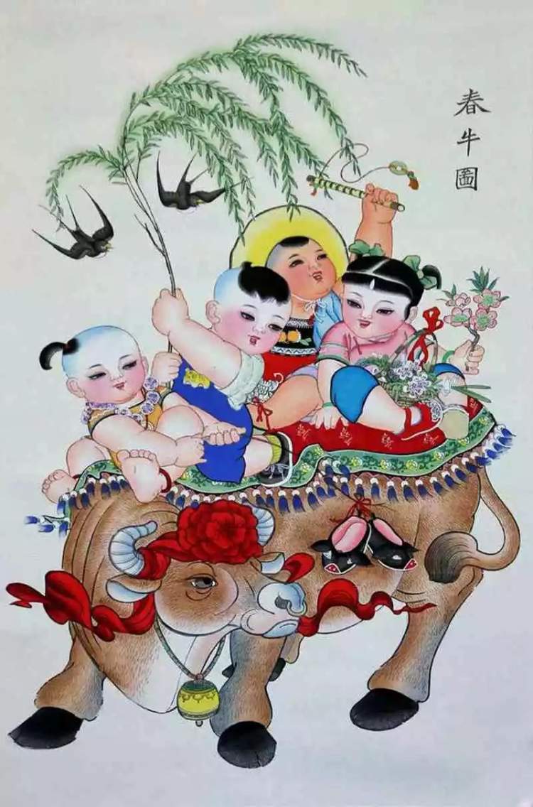 The beautiful meaning of the folk auspicious pattern "Spring Bull" - iNEWS
