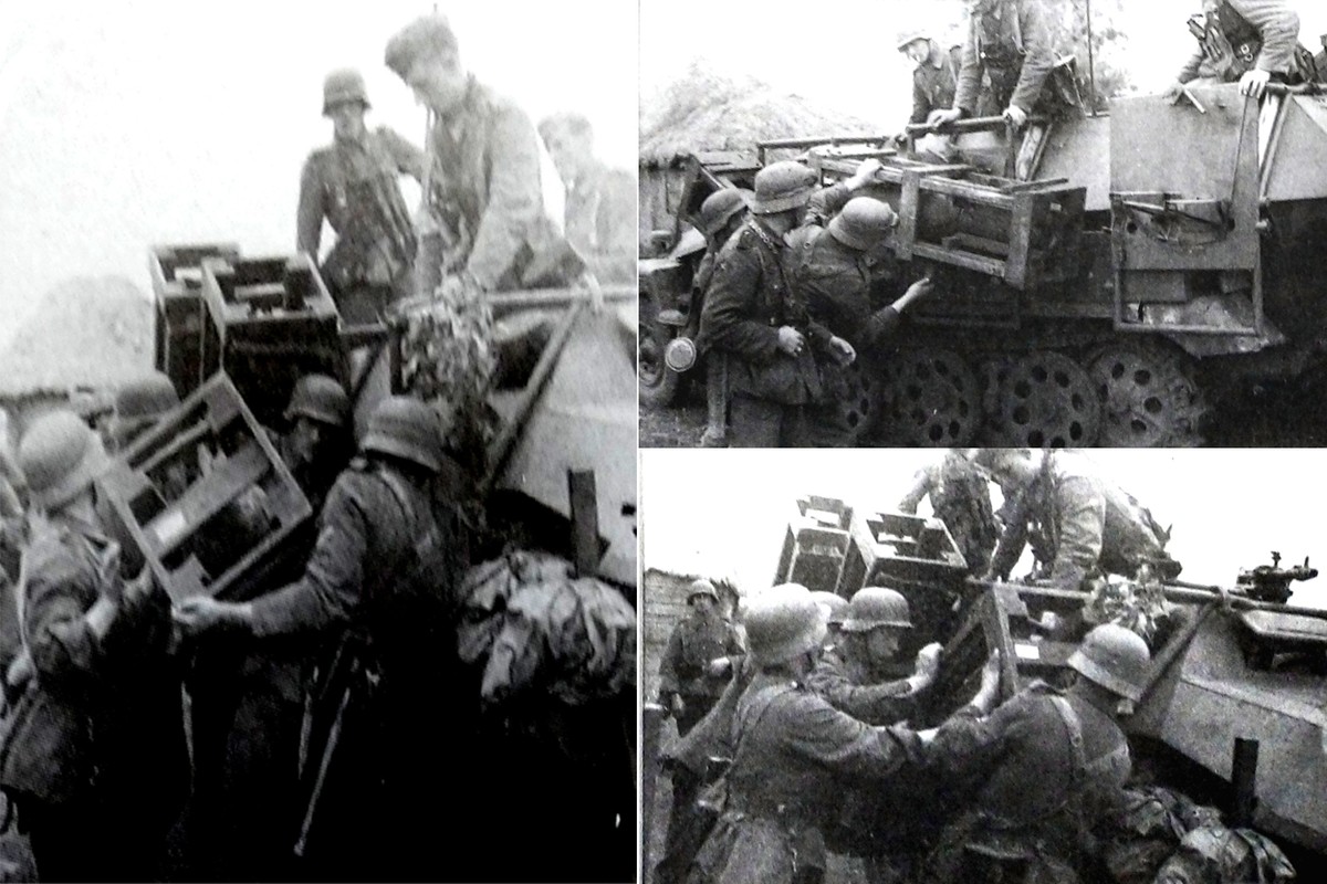 The 251/1, Sd Kfz 4/1 half-track armored rocket launcher of the German ...