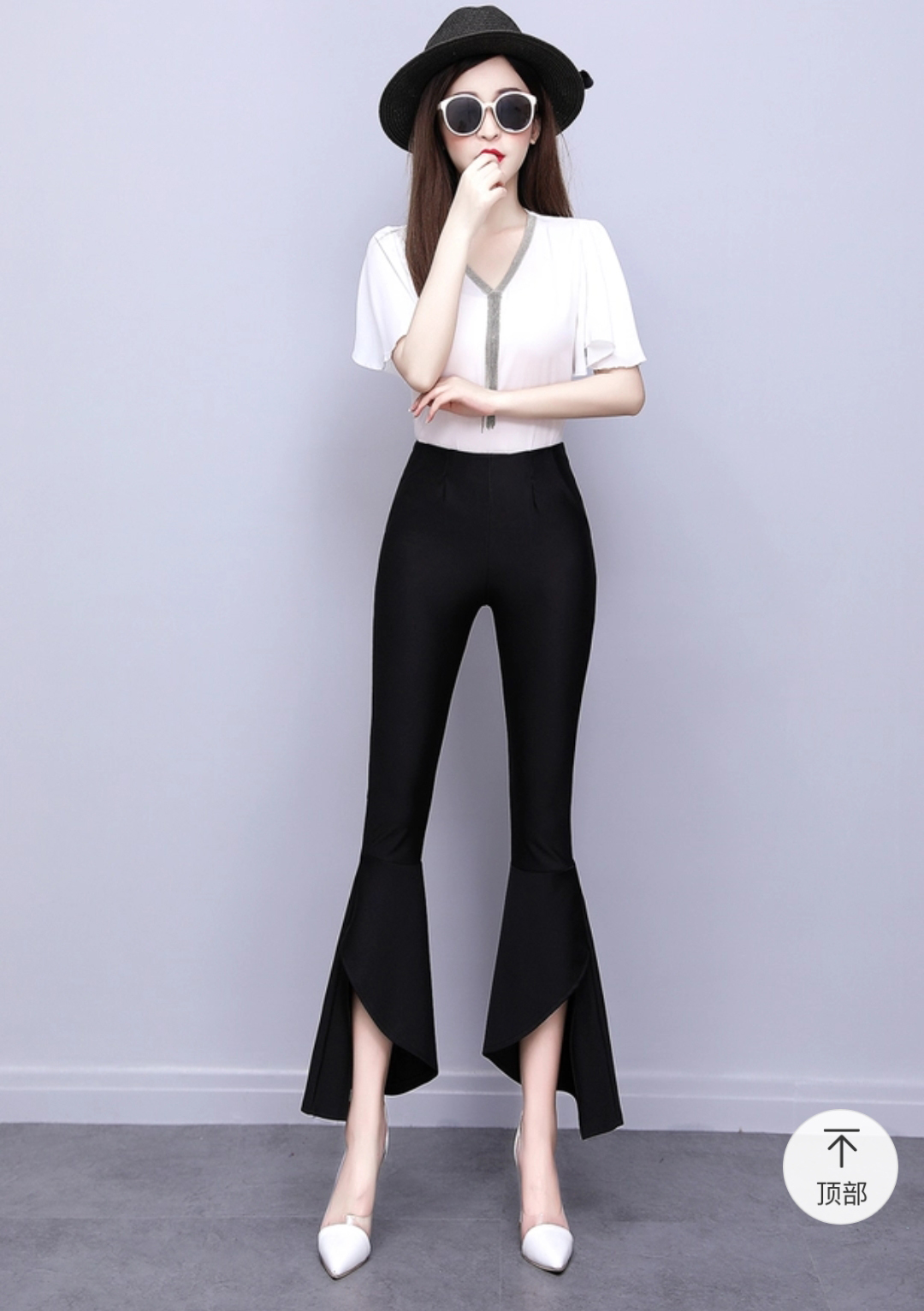 Don't be afraid of bad leg shapes. Wear flared pants to make your legs ...
