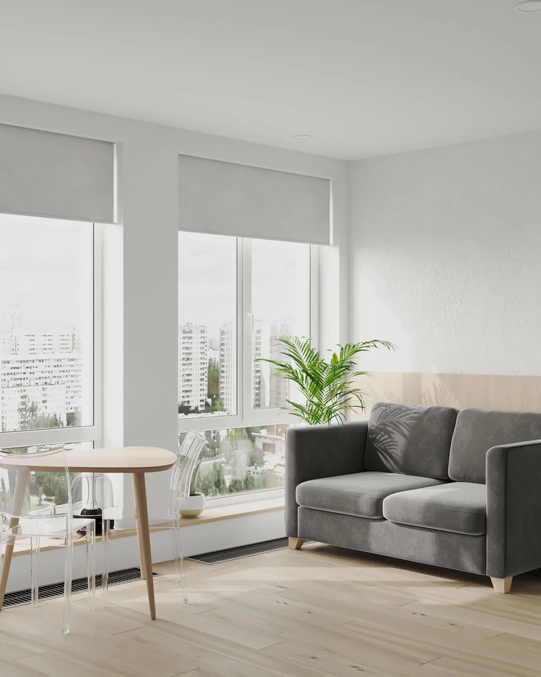 34 square meters ultra-small apartment, wood + white, beautiful and ...