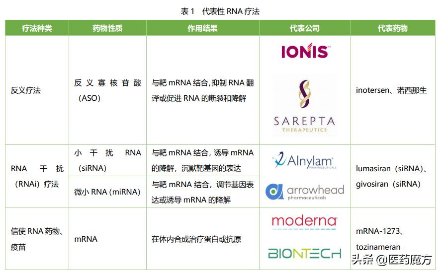2021H1 Global RNA Therapy Investment Report: New technologies are ...