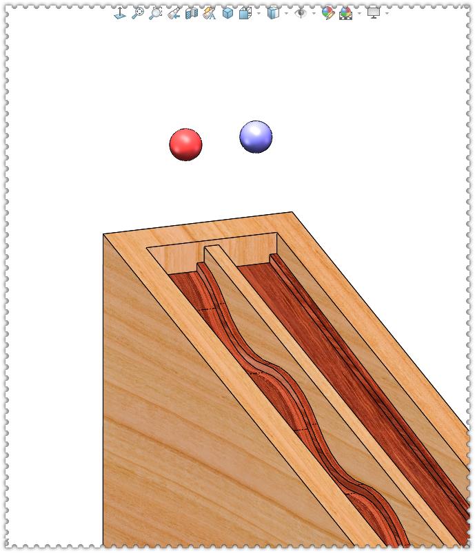 Use SolidWorks to verify the slope and the fastest descent line, which ...
