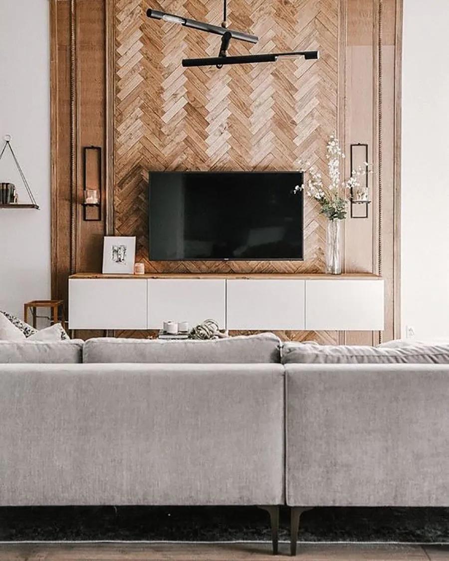 30 TV background wall designs, any one can make the living room 10 ...