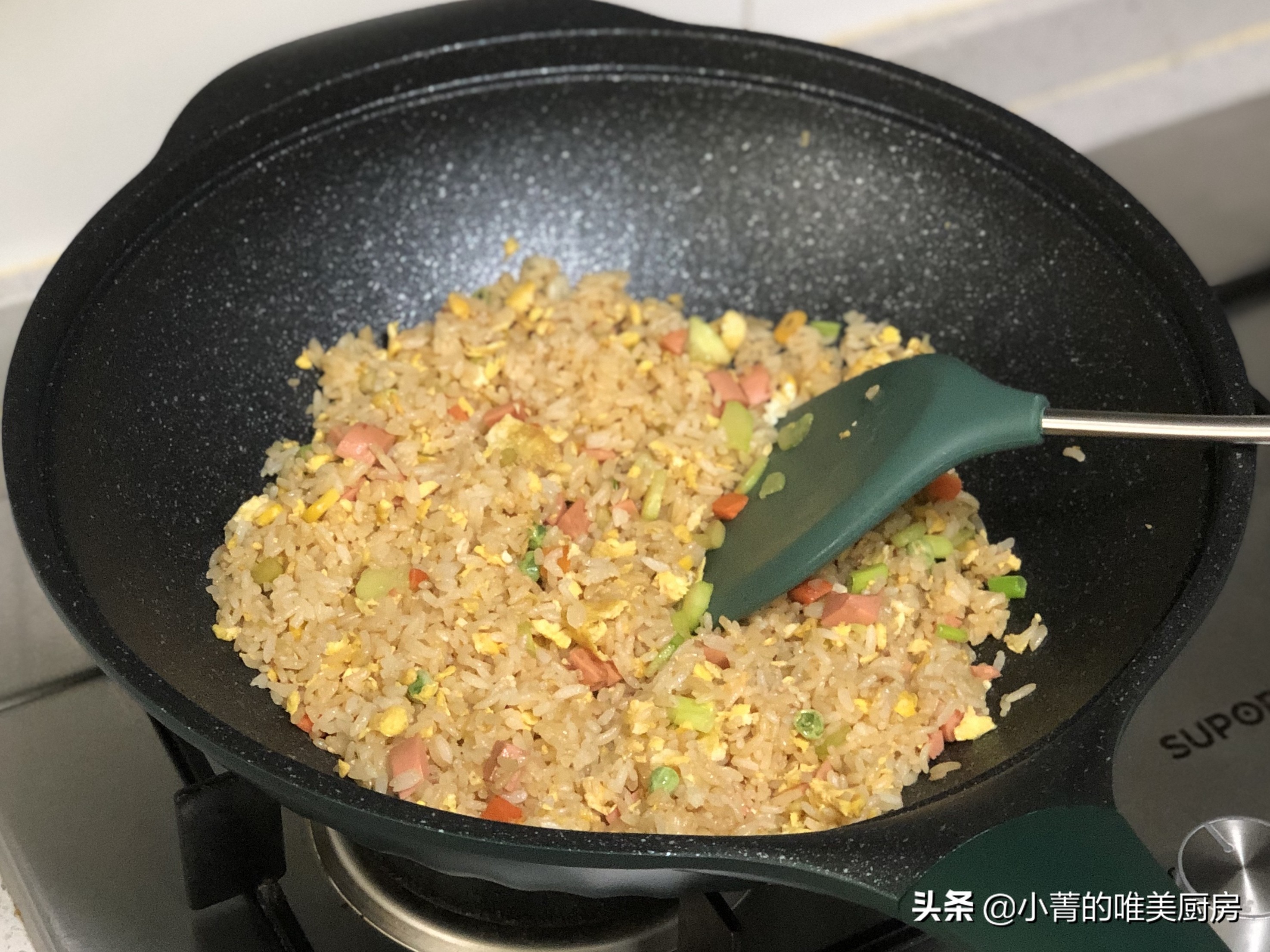 Christmas surprise food, beautiful garland fried rice, simple method ...