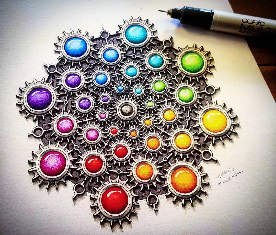 Can painting like this cure depression?These super awesome ...