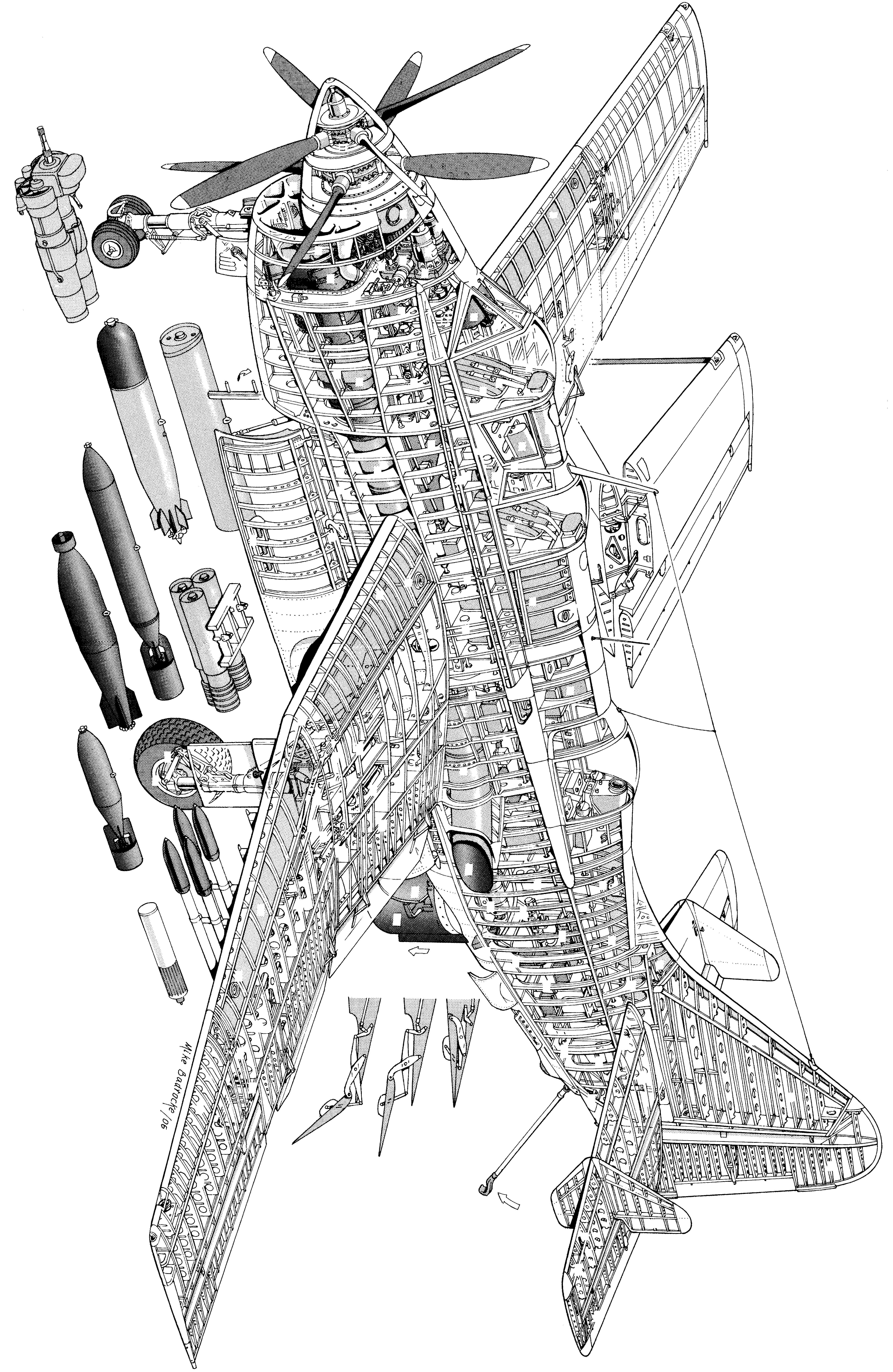 Share ultra-fine aircraft structure drawing (28) - iNEWS