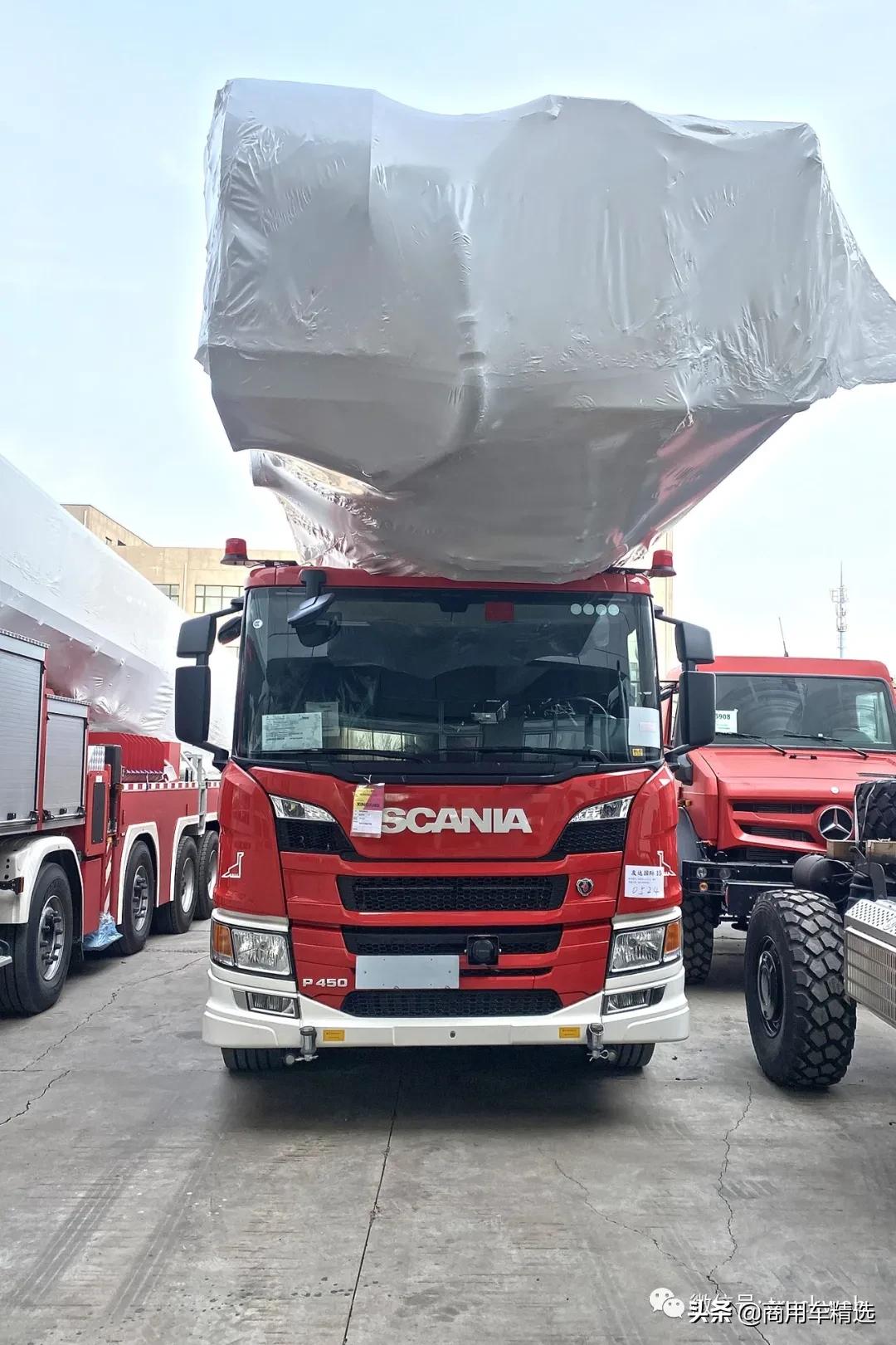 Bolangtao F101 ascending platform fire truck with Scania P450 12x4 ...