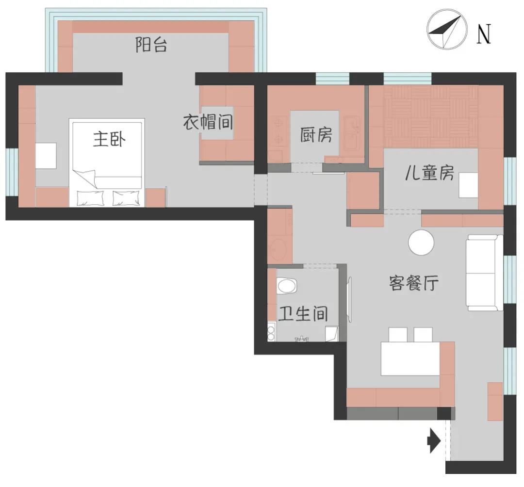 Her small house of 66 square meters, with 13 detailed designs of the ...