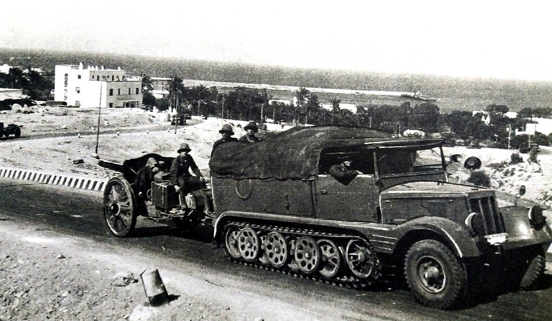 The Sdkfz 11 half-tracked vehicle of the German half-track armored ...