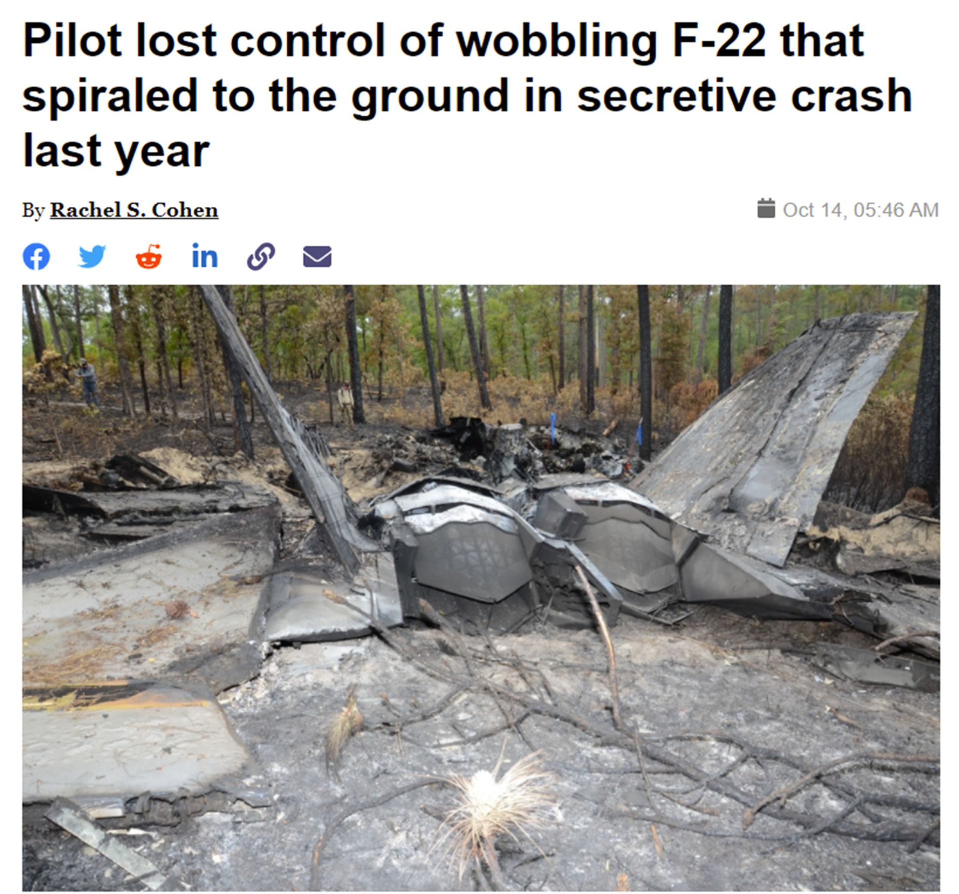The first exposure of the F22 crash site!The fighter plane was ...