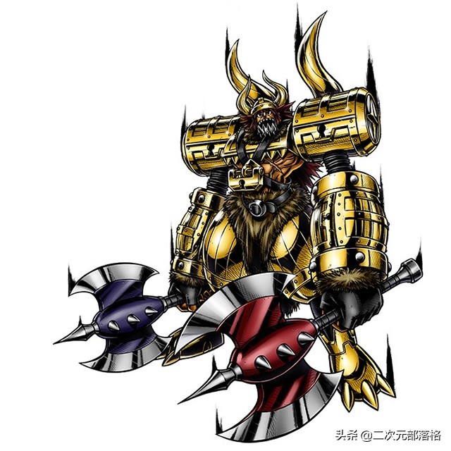 Digimon: The newly famous Big Pirate Digimon, armed with two large axes ...