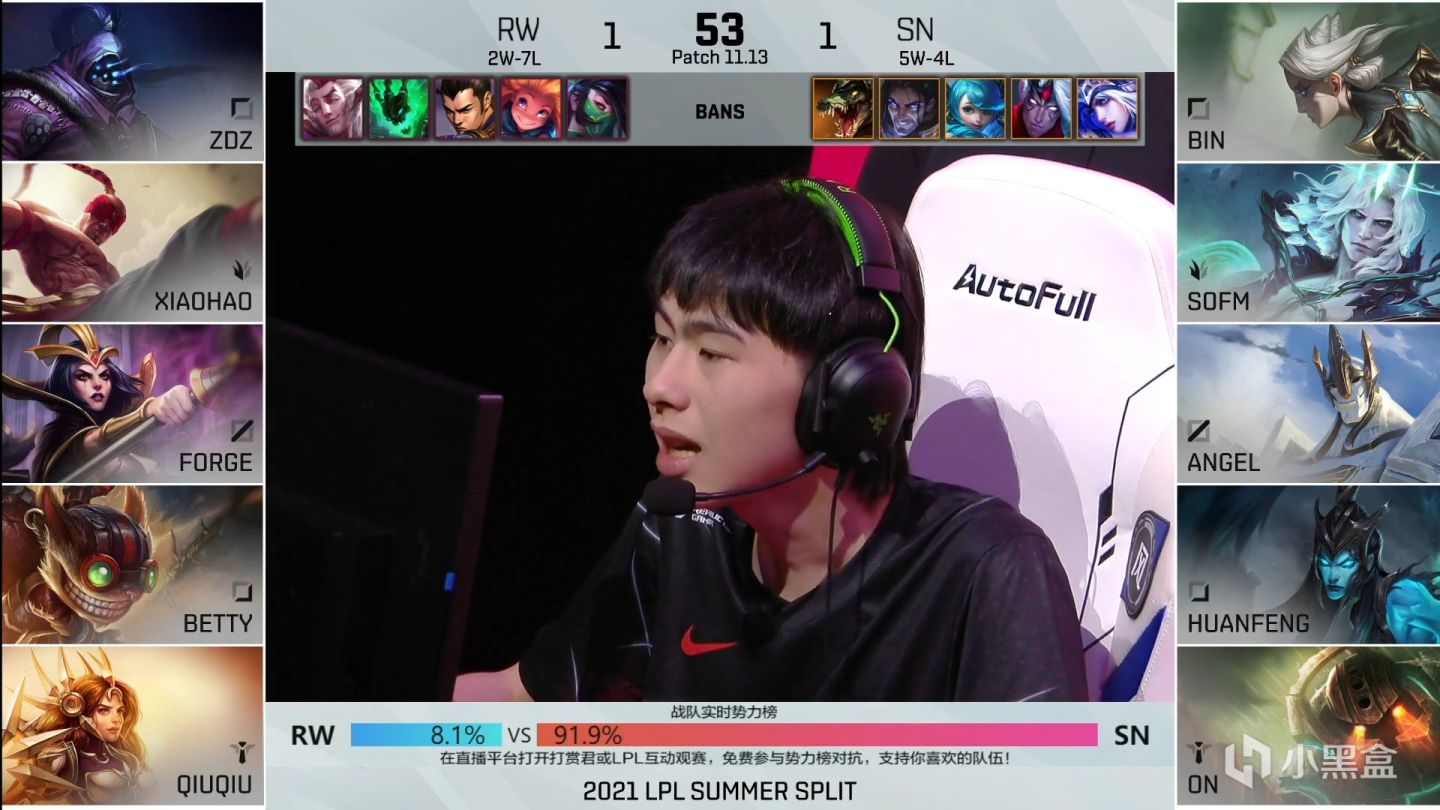 LPL regular season: Forge demon girl, Zdz weapon steal home to win!RW 2-1 defeated SN - iNEWS