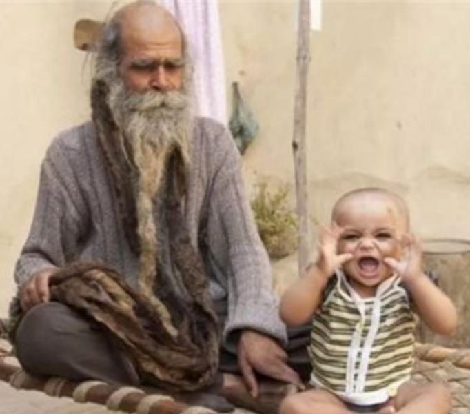 A special Guinness record, foreign men have not bathed for 60 years ...