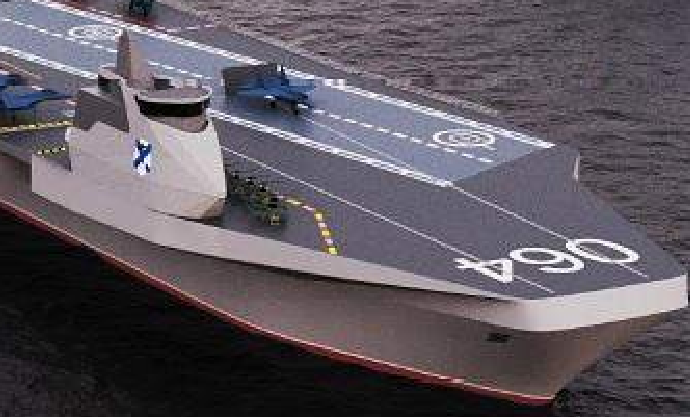Russia has a new aircraft carrier model, 45,000 tons of two catapults ...