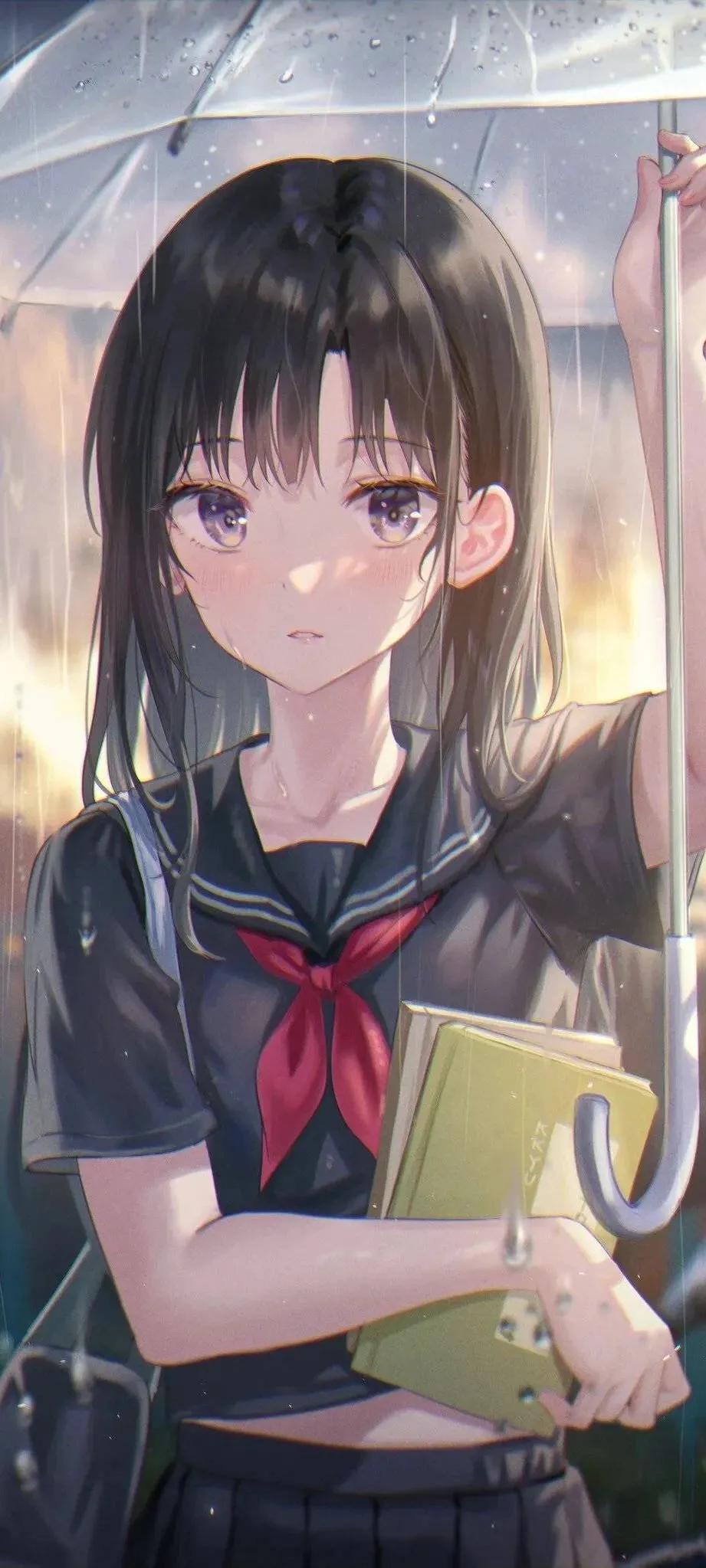 Two-dimensional anime beautiful girl wallpaper!A sentimental and meek ...
