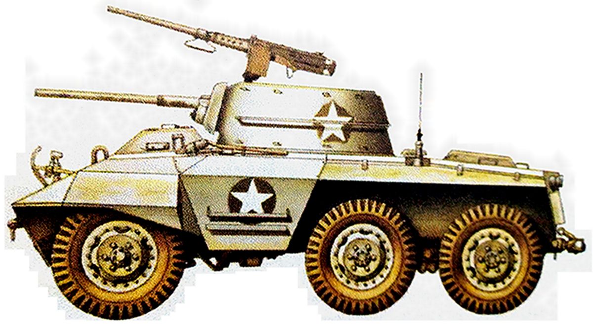 The M8 six-wheeled armored vehicle of the American wheeled armored ...