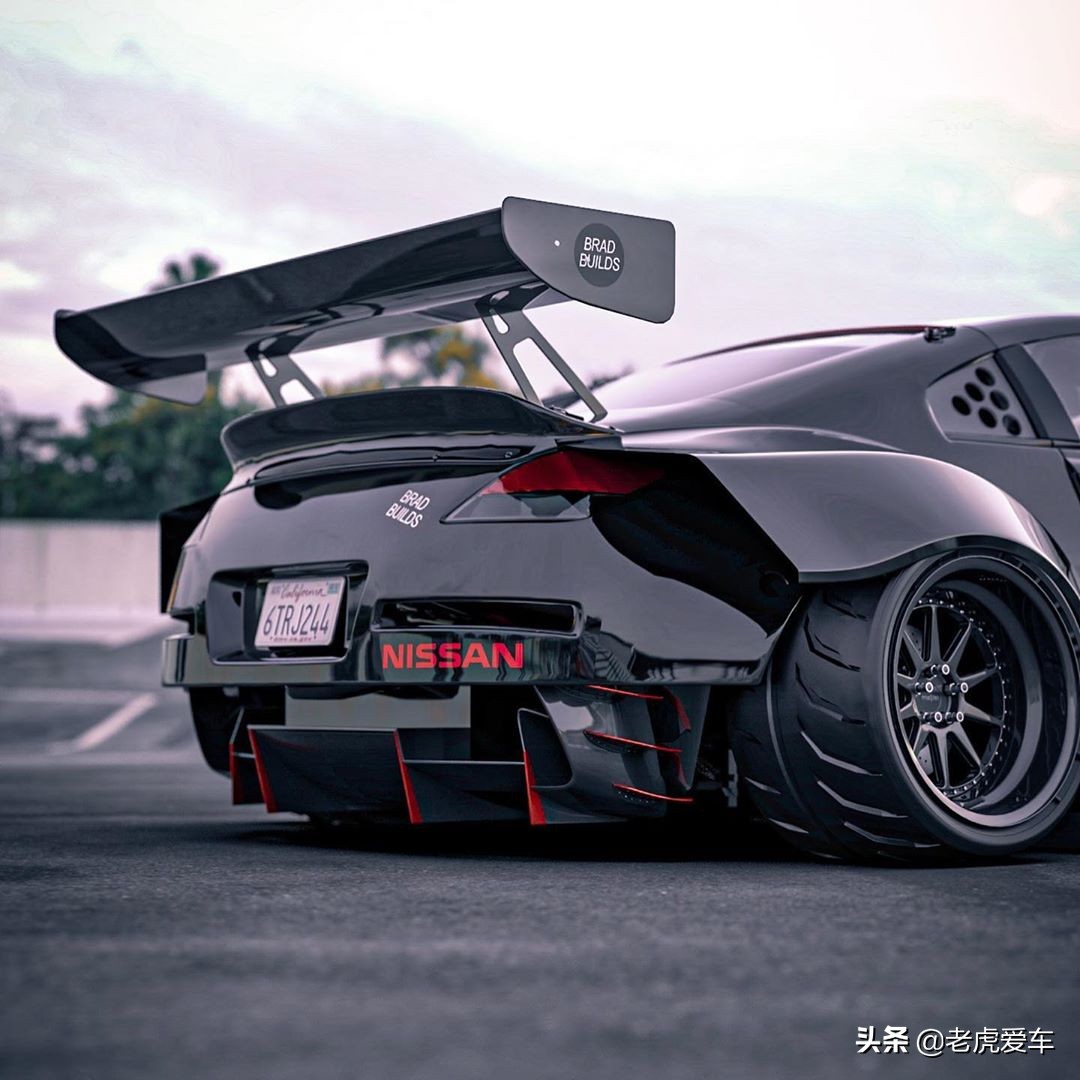 Ultra-wide wide-body modification, Nissan 350Z, Black Samurai sports ...