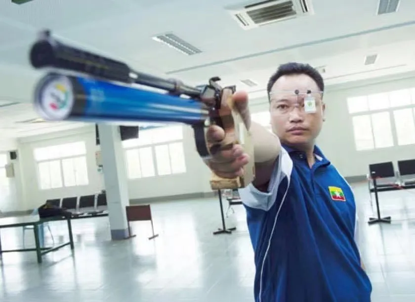 The Myanmar women's Olympics lost the first match, and 14 10-meter air ...