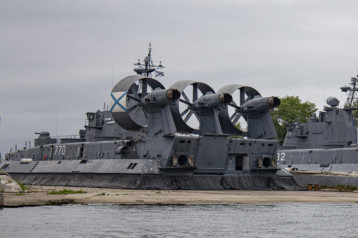 Picture of the European Bison 100, the air cushion landing ship that ...