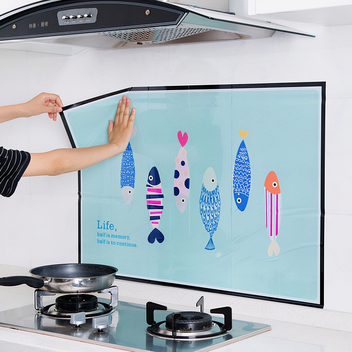 What material should I use to prevent oil stains on kitchen walls?Make ...