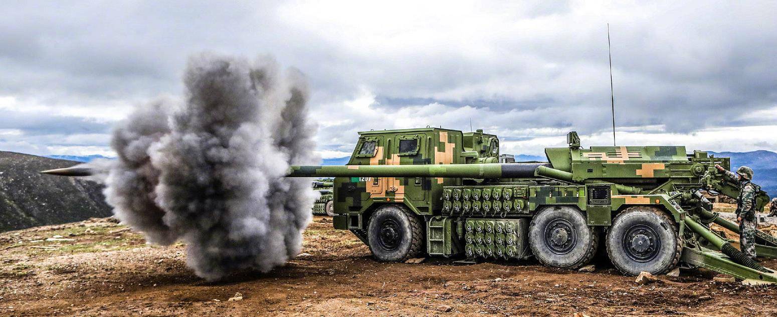 Fully firepower on plateaus and mountains, PCL181 truck gun fired at ...