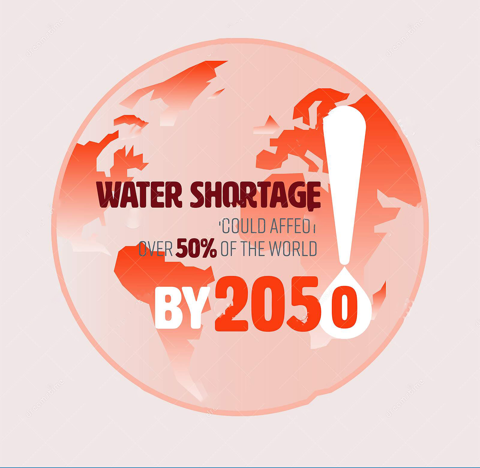 In 2050, it is estimated that there will be 5 billion people short of ...