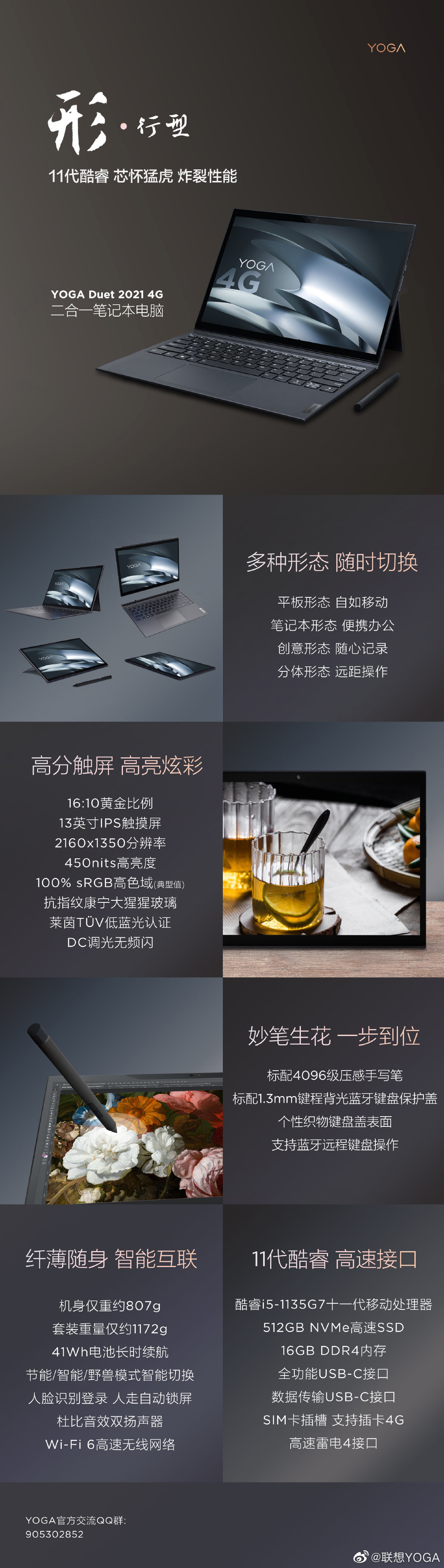 A picture to understand Lenovo YOGA Duet 2021 4G 2-in-1 notebook ...