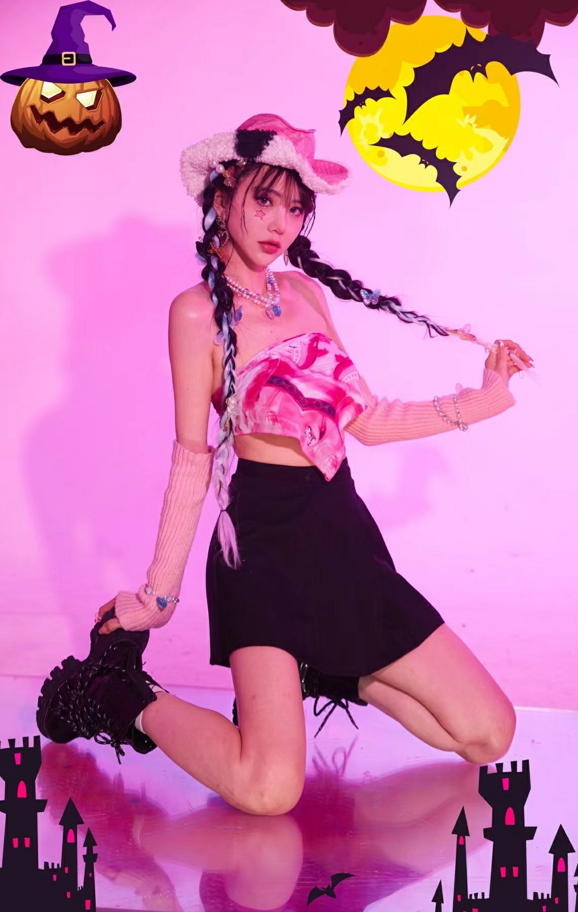 LizzyWang Wang Mengdi Chen Sijian RAP "HALLO" online limited combination flashes Halloween - iNEWS