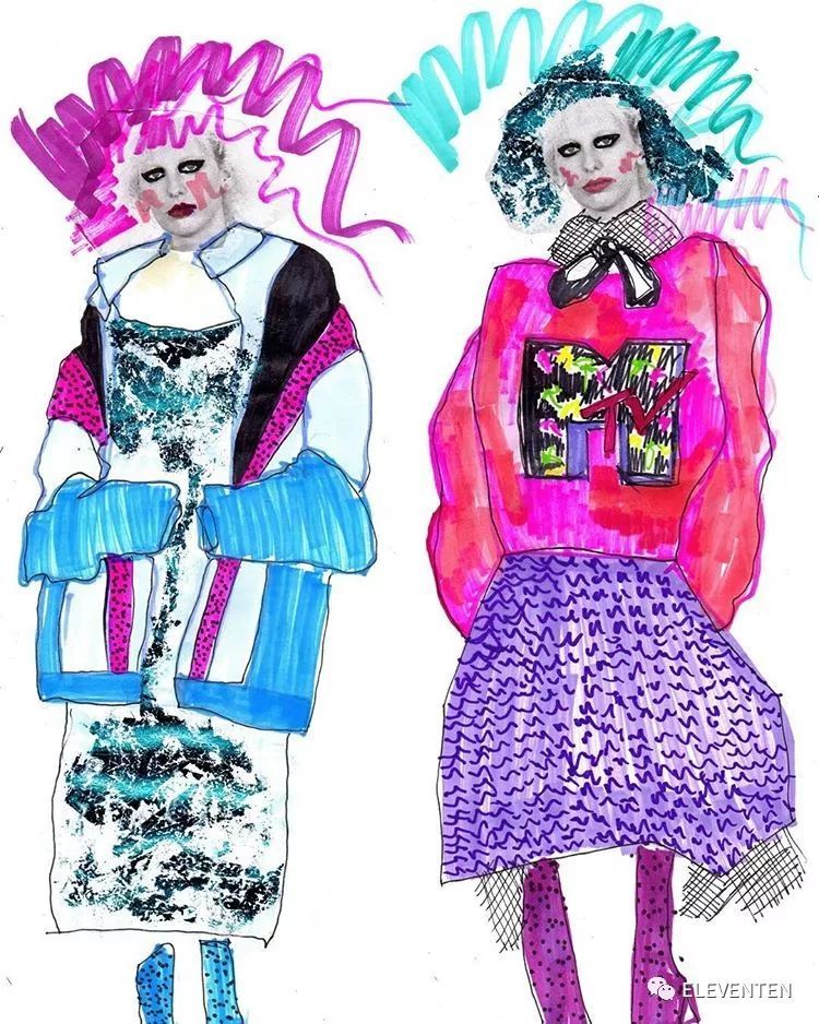 Fashion illustrator's grotesque aesthetics, painted like this, Saint ...