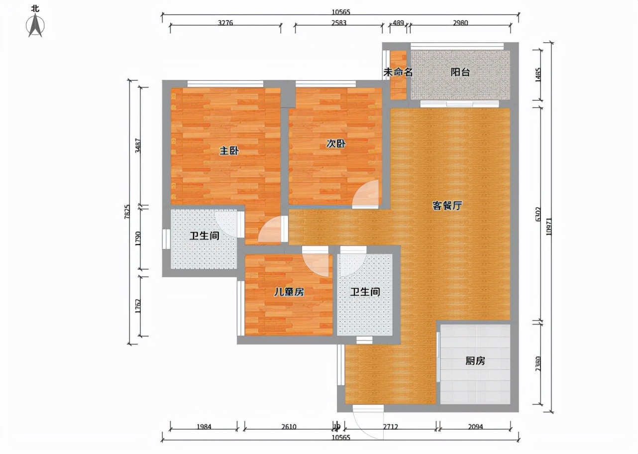 The 79-square-foot Nordic style three-bedroom apartment is unified and ...