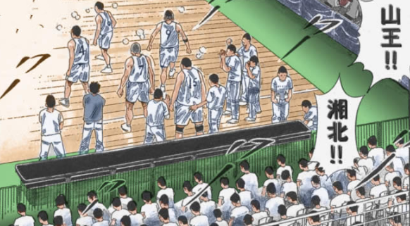After slam dunk Sakuragi was injured, Anzai was a little flustered, but ...