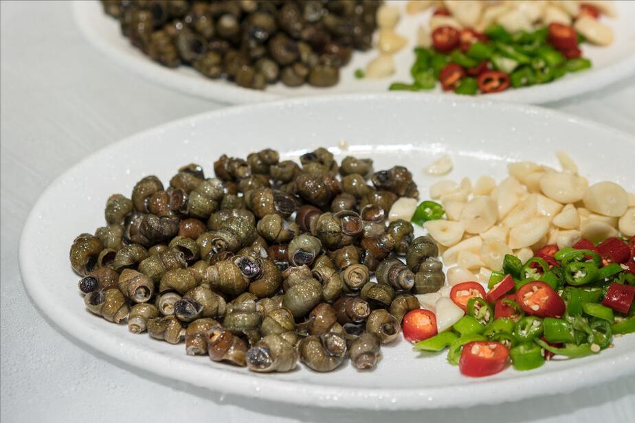 You can't just add salt to clean the snails, add 2 more, the snails ...