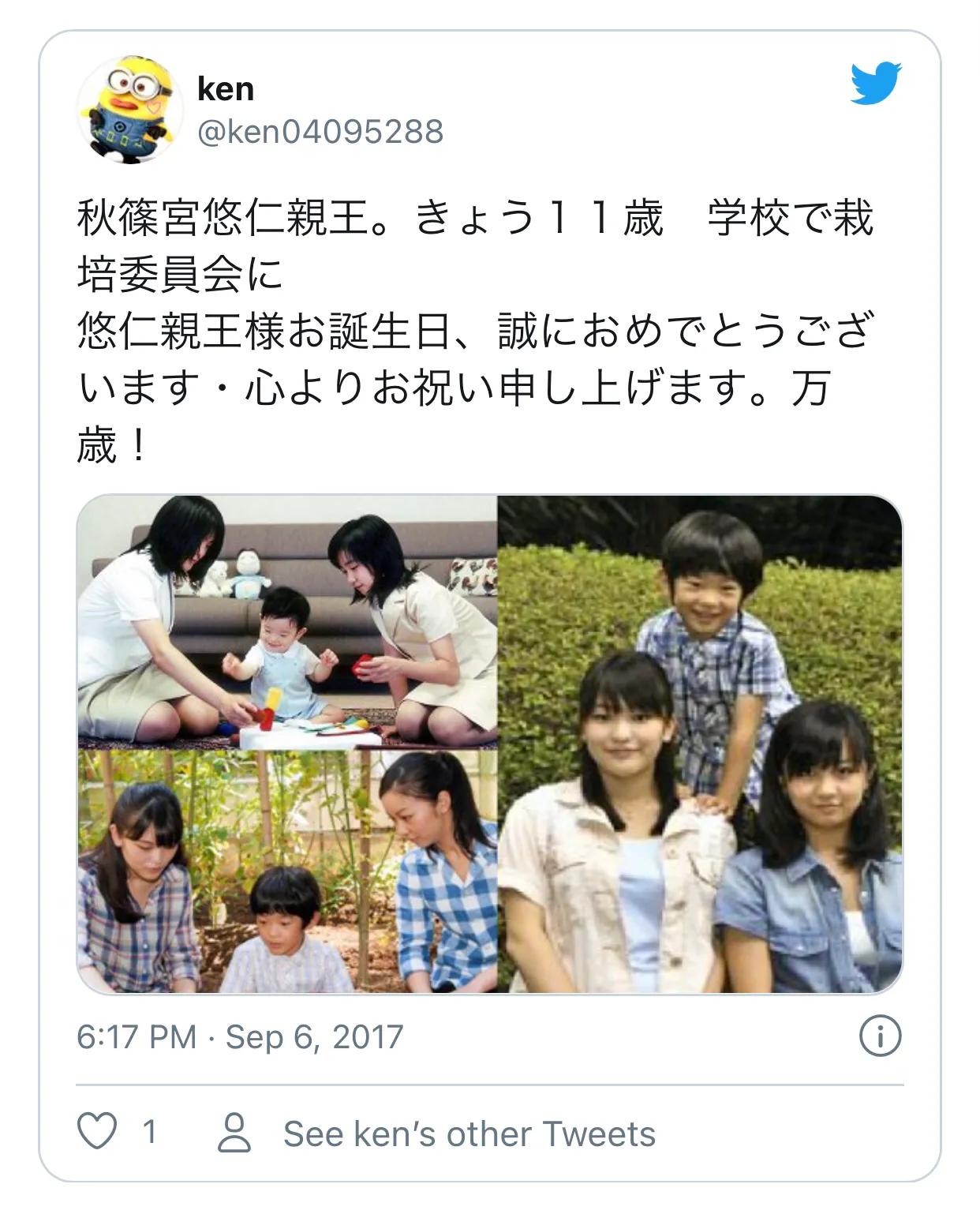 The growth of Prince Yuhito Akishinomiya, the future successor of the ...