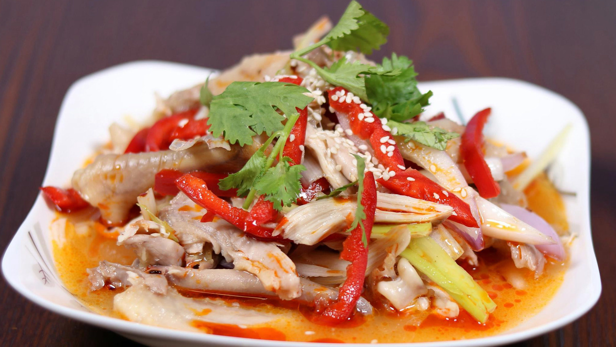 The peppery Xinjiang Jiao Mo Chicken, the Jiao Mo is refreshing, the ...