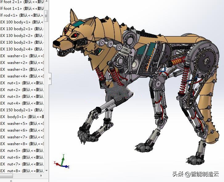 9 sets of four-legged robot drawings, bionic robot dog, robot wolf ...
