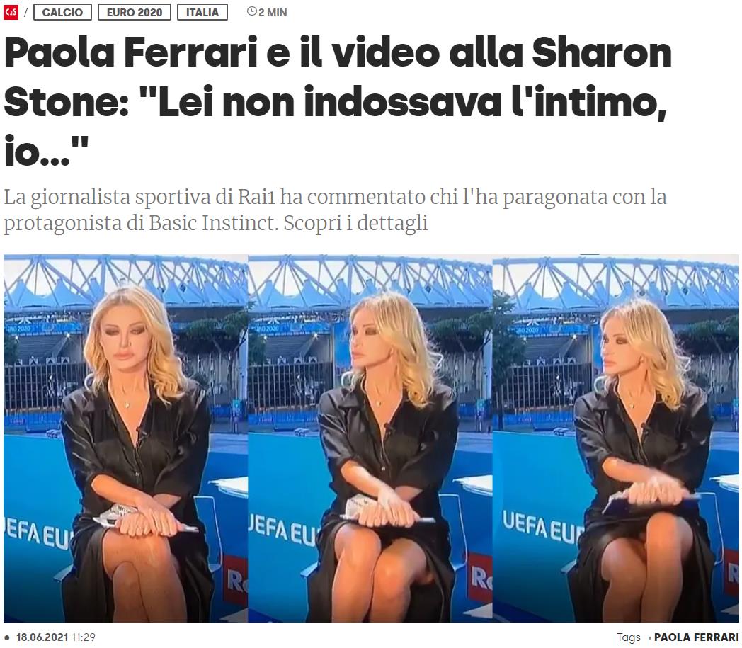 The 60-year-old Italian anchor changed her legs before the camera, and ...