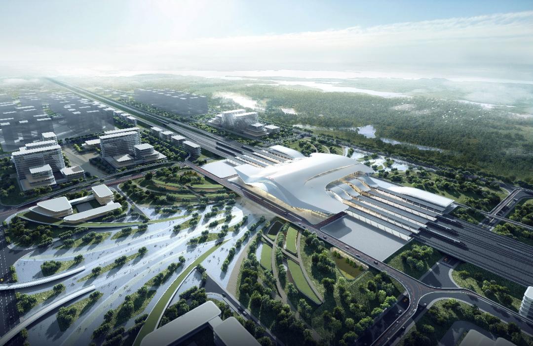 The conceptual design of Jingmen West Railway Station integrates the ...
