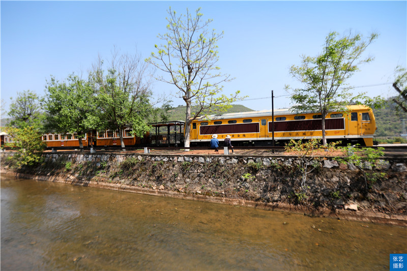 There is a 100-year-old meter-gauge train in Jianshui, Yunnan, a ...