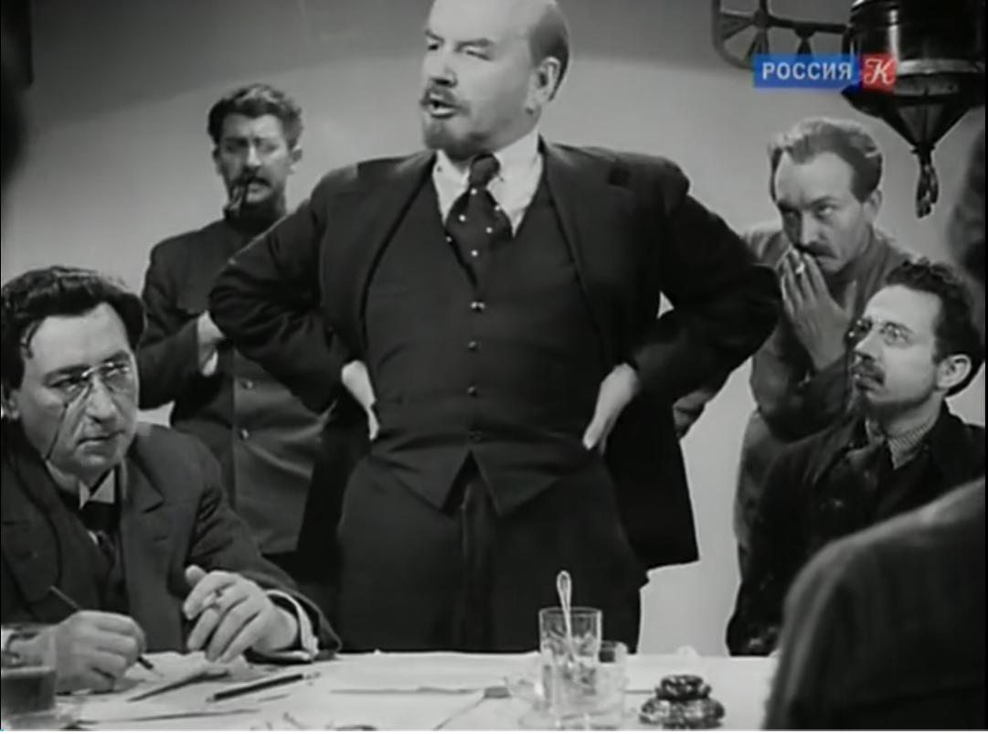 Stalin is played by two actors in "Lenin in October" and "Lenin in 1918 ...