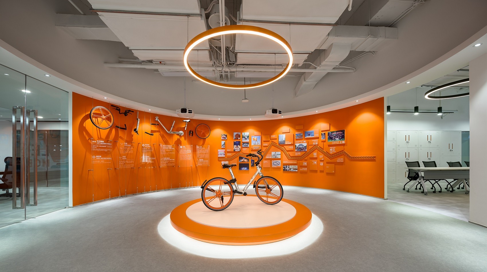 This design of corporate culture wall is simply the icing on the cake ...