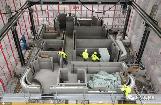 Germany's first 3D printed residential building, 25 hours to print out the bottom of the house ...