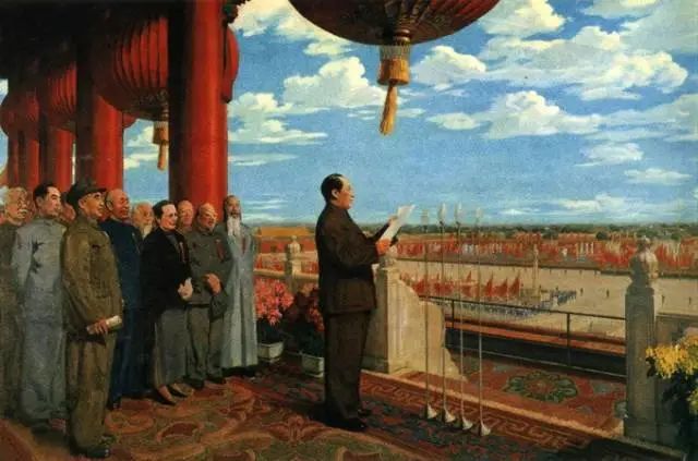 Behind the four revisions of the classic oil painting "The Founding ...