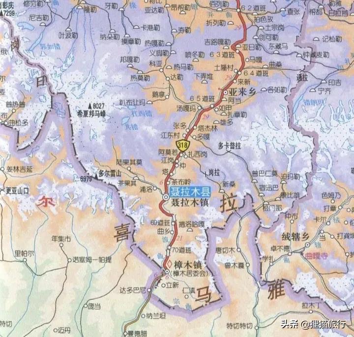 Nyalam County, Tibet, this is the end of National Highway 318, 140 ...