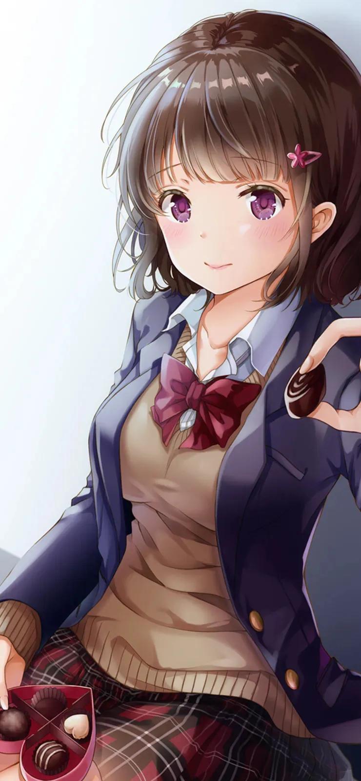 Two-dimensional anime beautiful girl wallpaper!A sentimental and meek ...